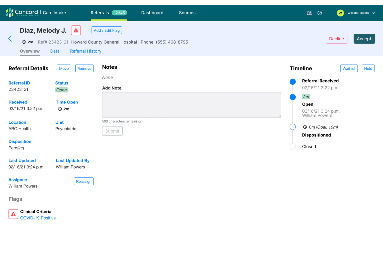 Concord Care Intake - For Faster, More Informed Referral Decisions